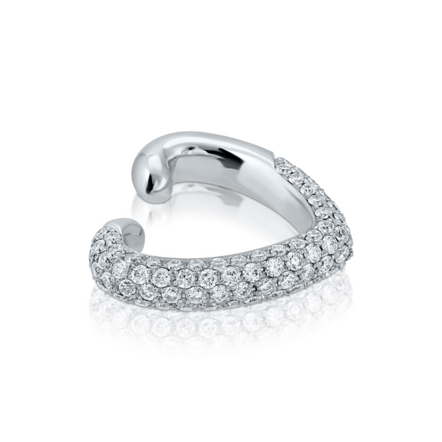 PAVE DIAMOND HEART EAR CUFF – Anita Ko