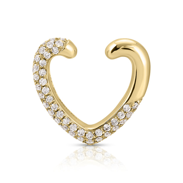 PAVE DIAMOND HEART EAR CUFF – Anita Ko