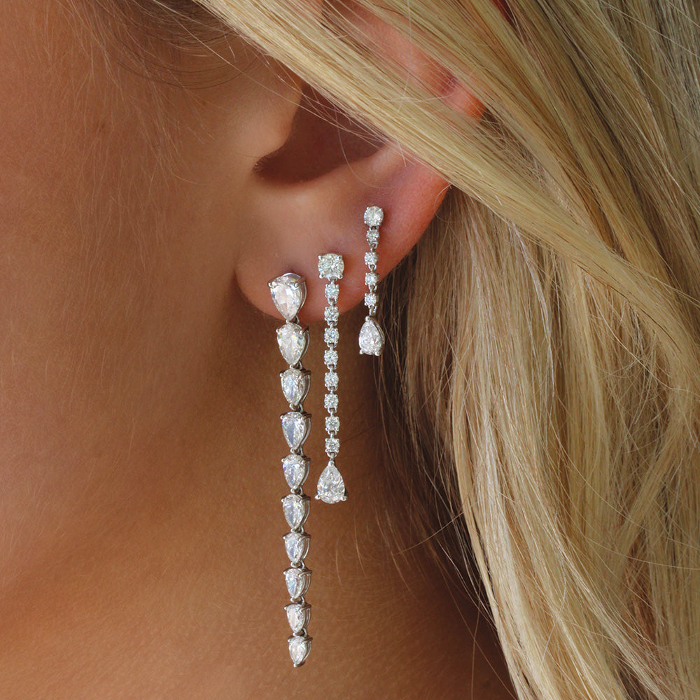 LARGE PEAR DIAMOND DROP EARRINGS – Anita Ko