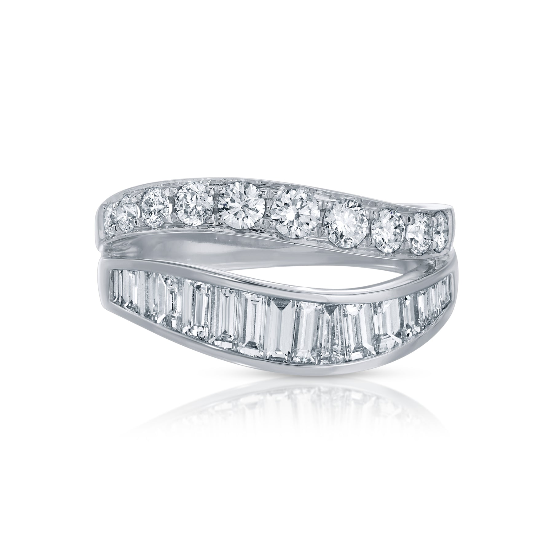 TWO ROW WAVE DIAMOND RING – Anita Ko