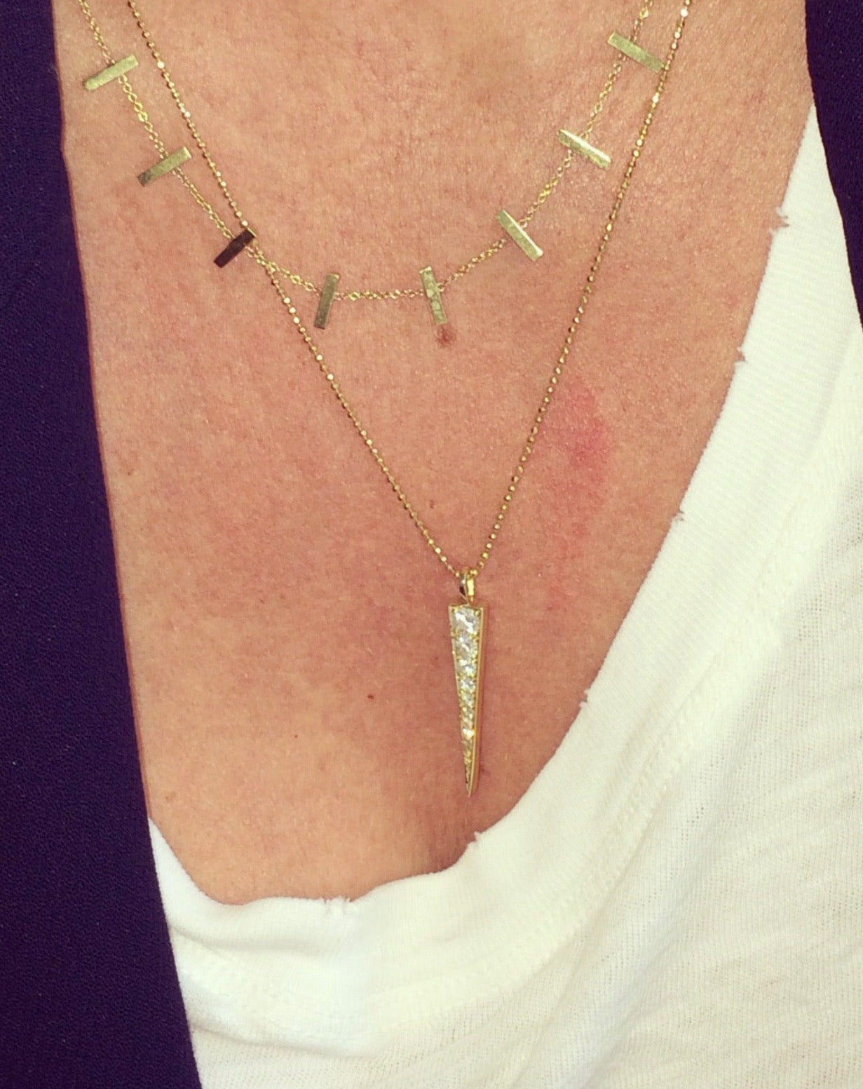 MEDIUM DIAMOND DAGGER NECKLACE – Anita Ko