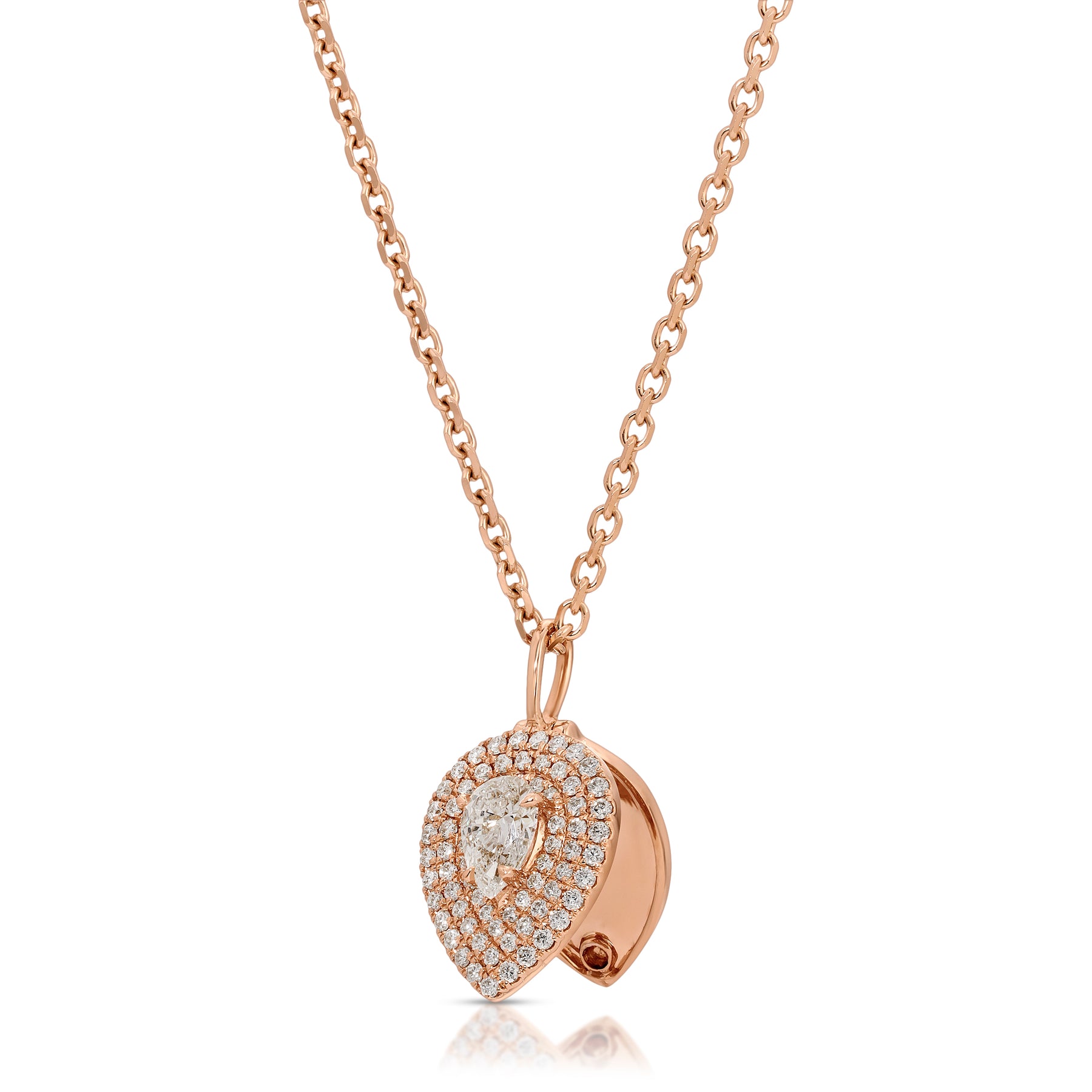 PEAR SHAPED DIAMOND PAVE LOULOU LOCKET – Anita Ko