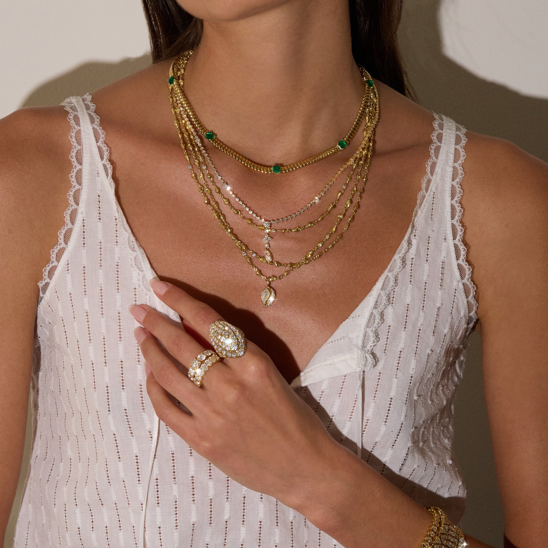 DIAMOND LINA SHELL RING – Anita Ko