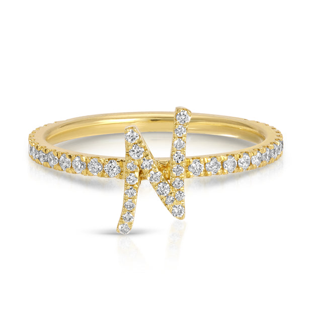 MINI DIAMOND INITIAL PINKY RING – Anita Ko