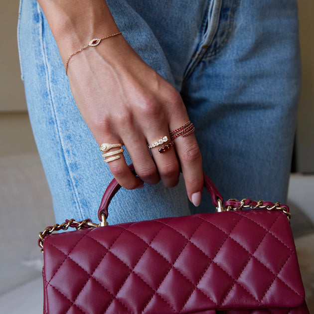 DIAMOND AND RUBY TWIST RING – Anita Ko