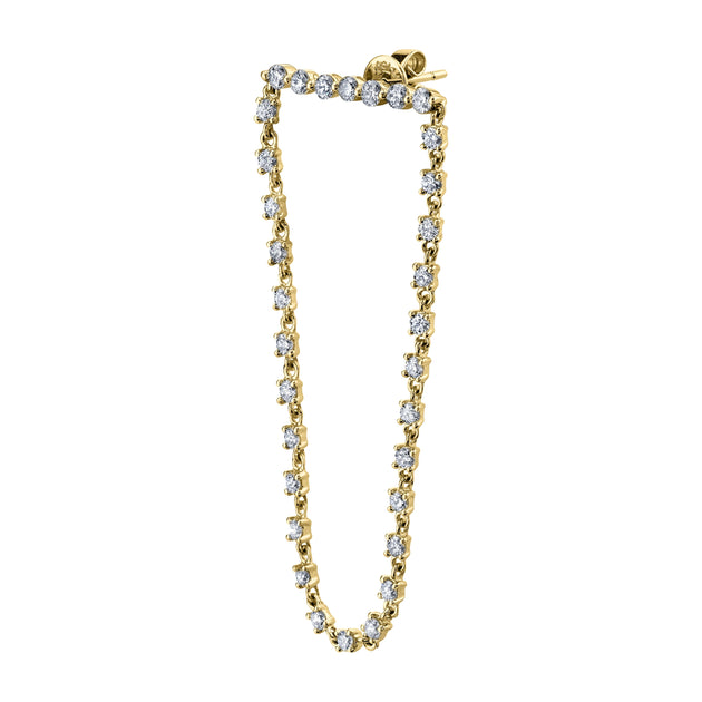 LONG BAR DIAMOND LOOP EARRINGS – Anita Ko