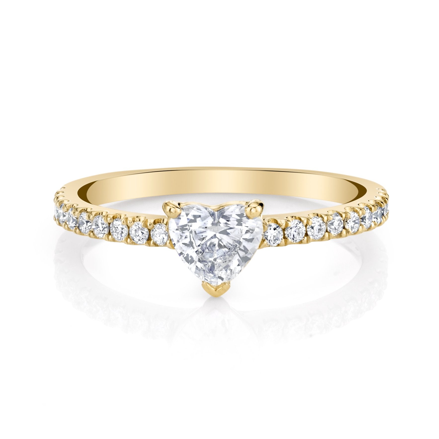 ME/YOU HEART DIAMOND PAVE RING – Anita Ko