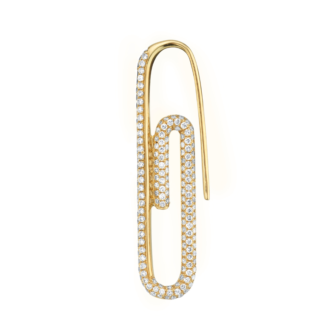 DIAMOND PAPER CLIP EARRING – Anita Ko