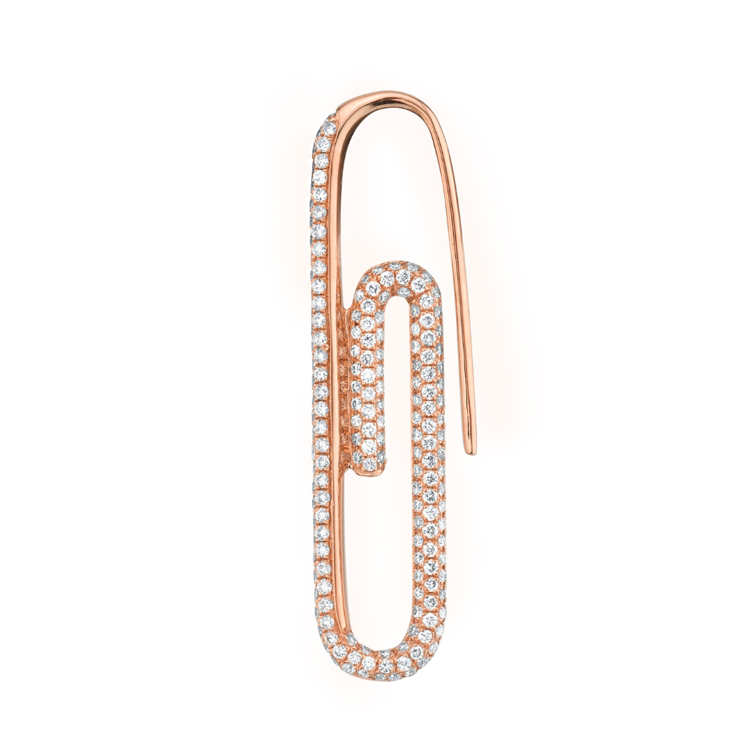 DIAMOND PAPER CLIP EARRING – Anita Ko
