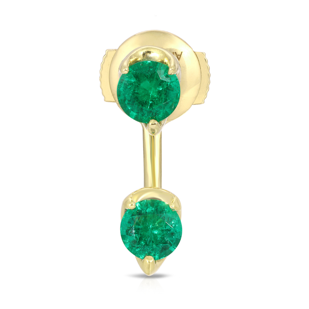LARGE EMERALD ORBIT EARRING – Anita Ko