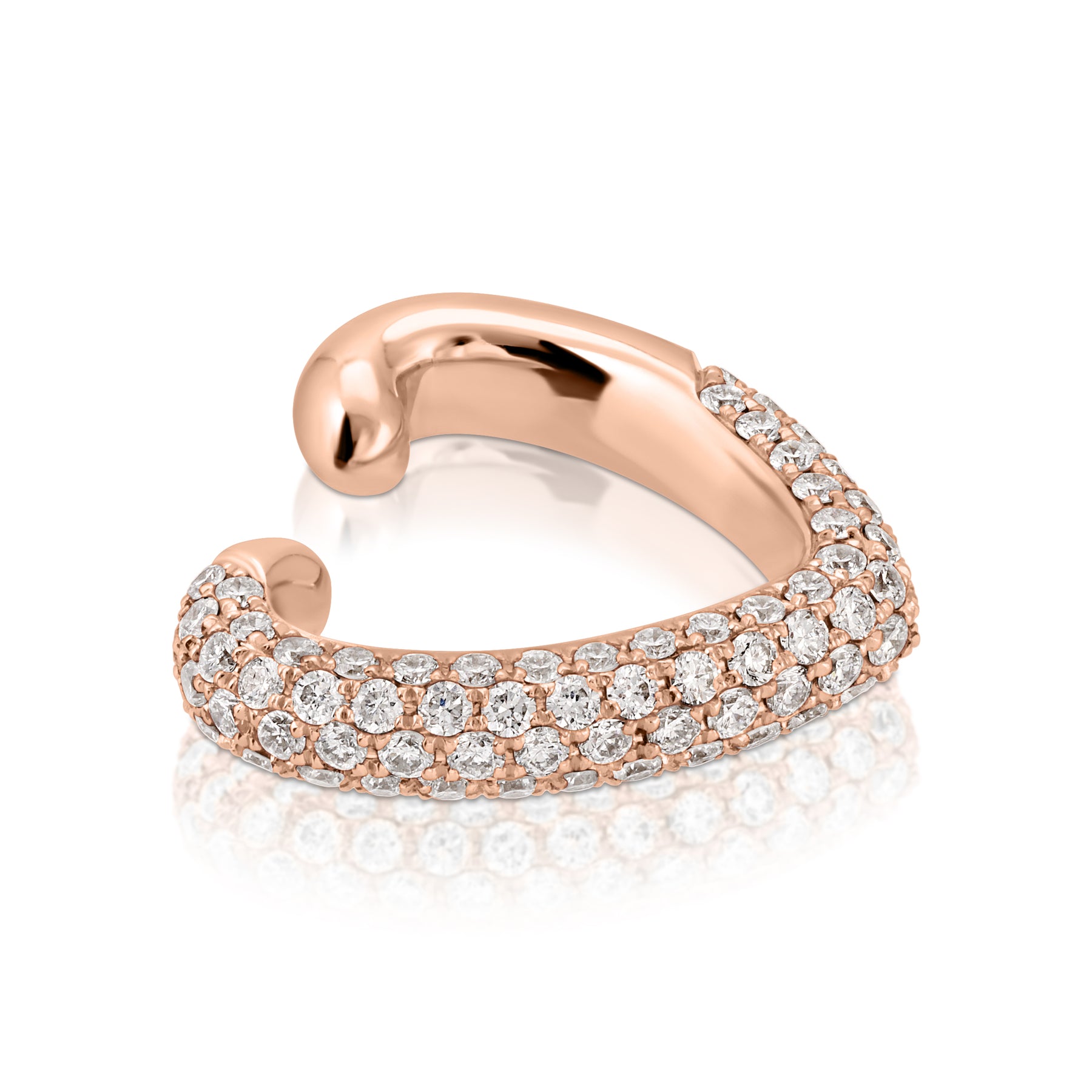 PAVE DIAMOND HEART EAR CUFF – Anita Ko