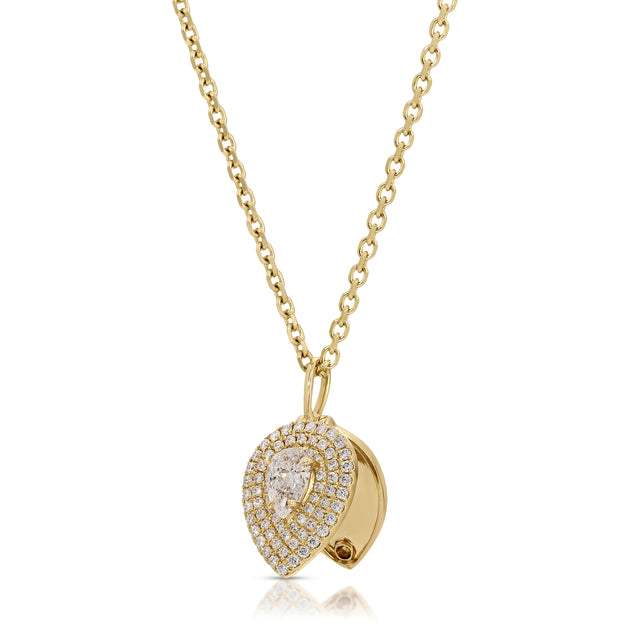 PEAR SHAPED DIAMOND PAVE LOULOU LOCKET – Anita Ko