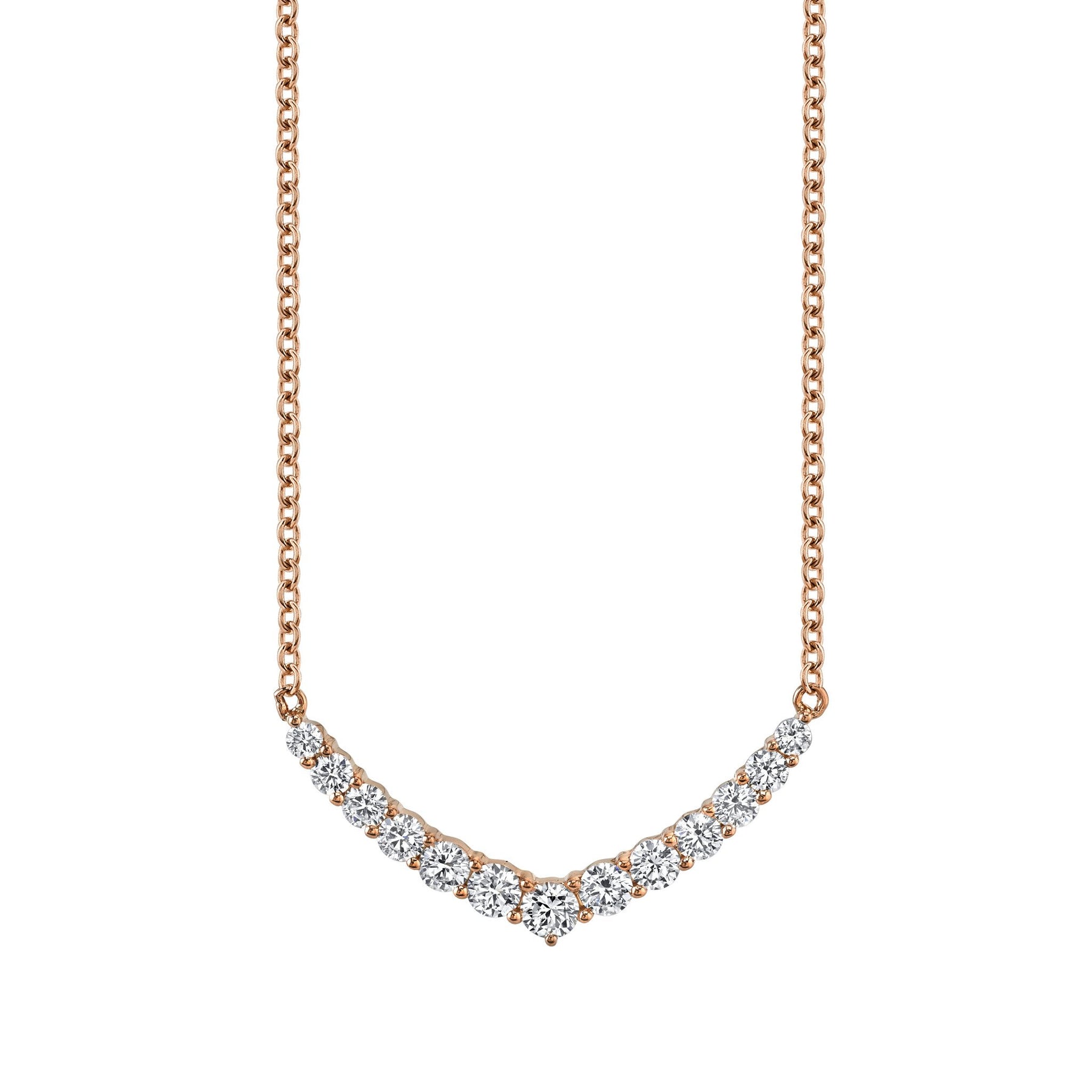 DIAMOND CURVED V NECKLACE – Anita Ko