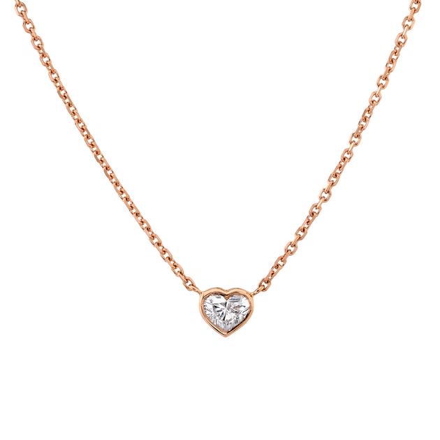 BEZELED HEART DIAMOND PENDANT .40 – Anita Ko