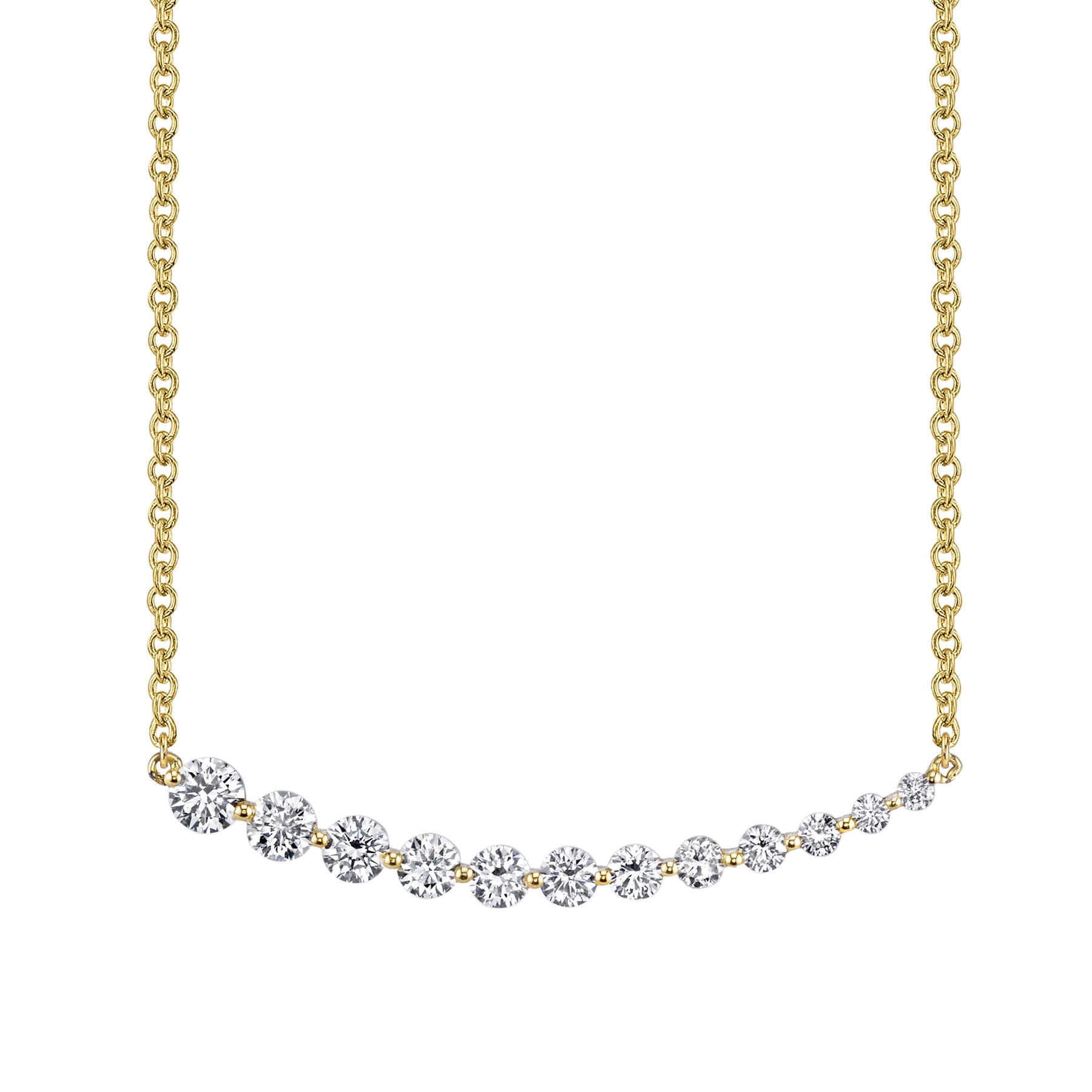 LARGE GRADUATED DIAMOND NECKLACE – Anita Ko