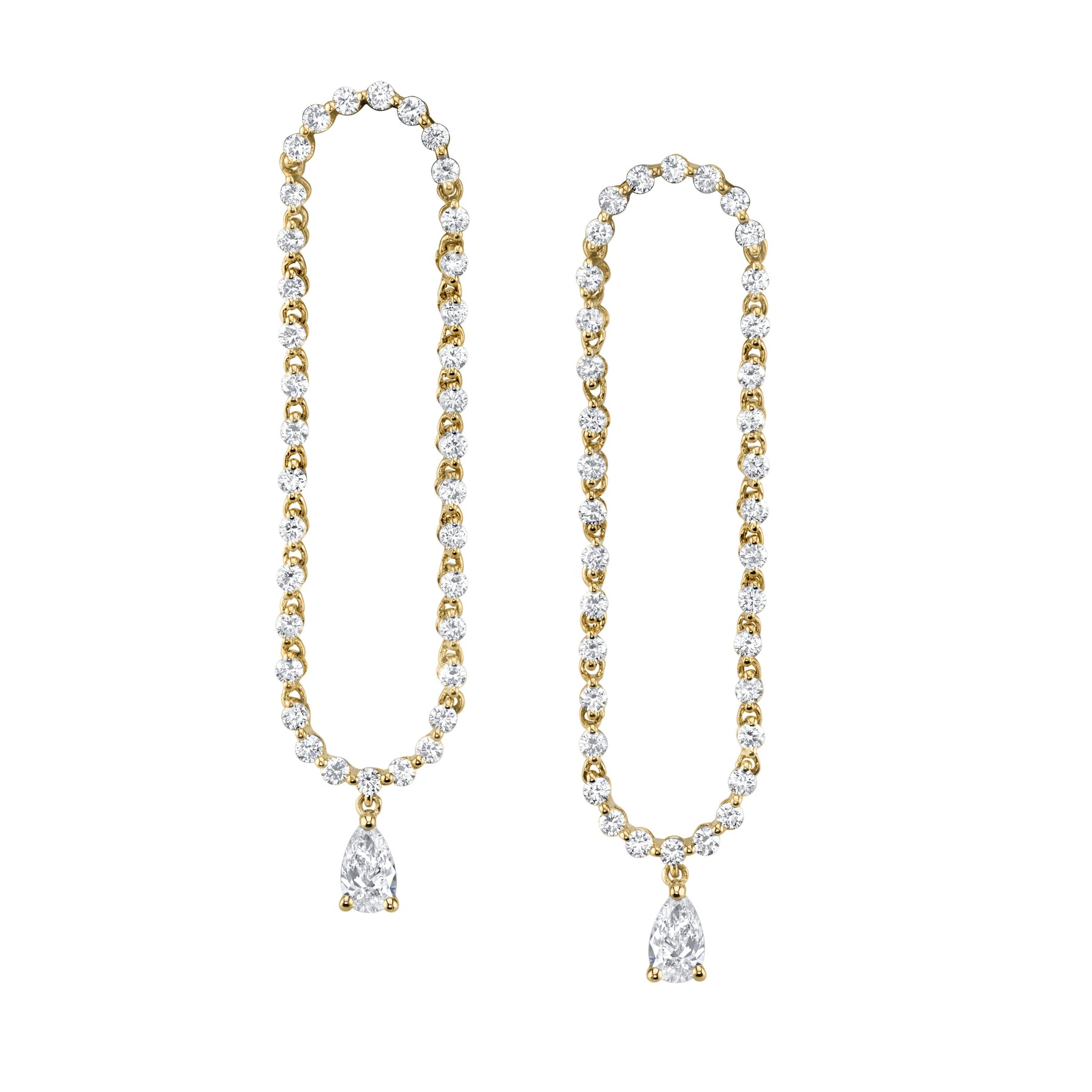 HUDSON PEAR DIAMOND DROP EARRINGS – Anita Ko
