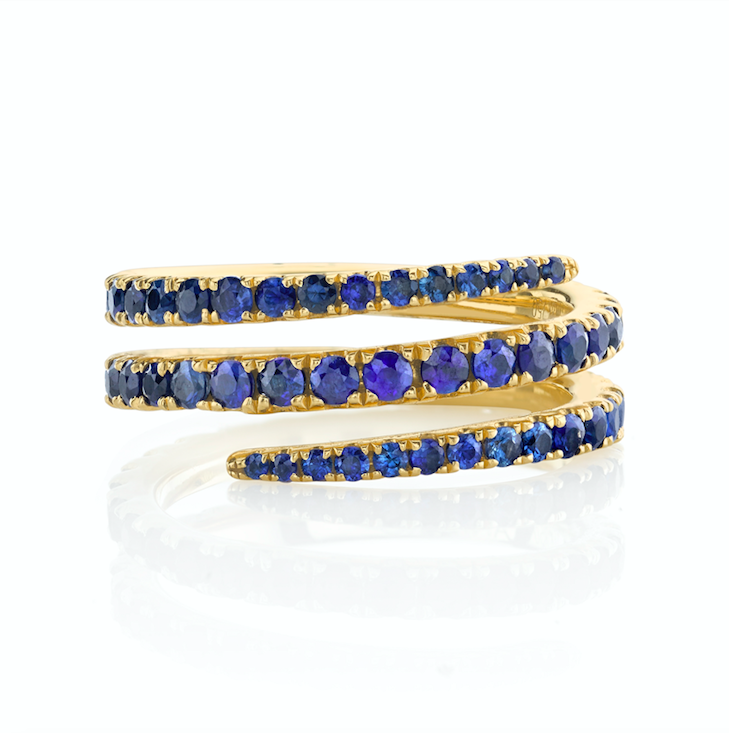 BLUE SAPPHIRE COIL RING – Anita Ko