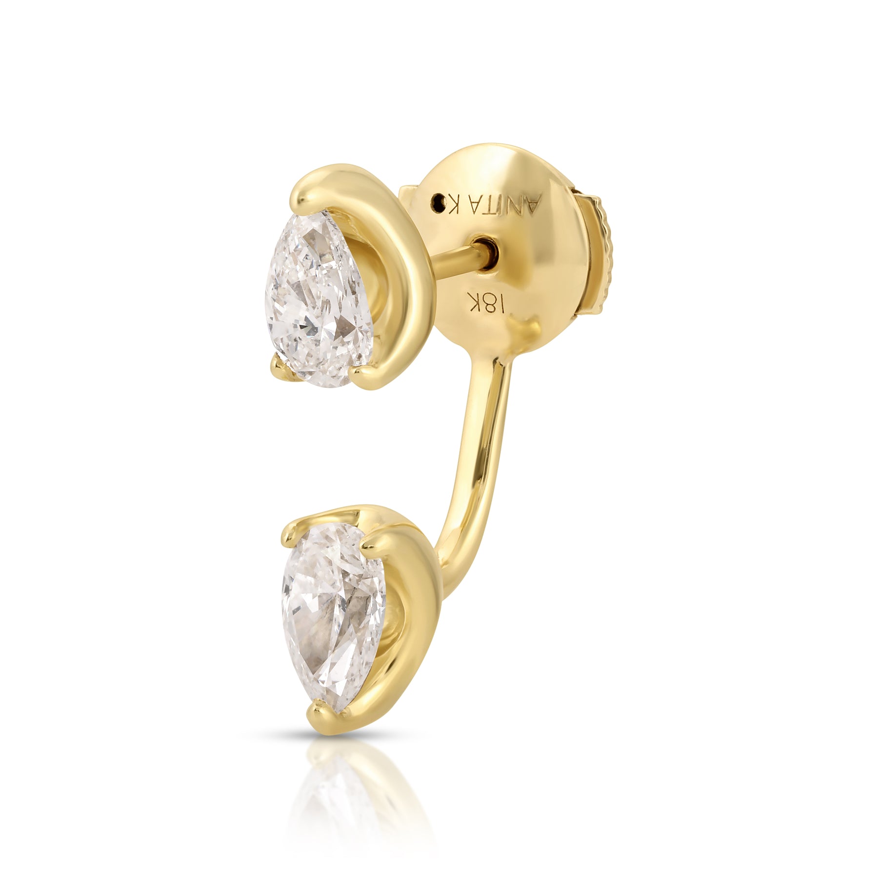 LARGE PEAR DIAMOND ORBIT EARRING – Anita Ko