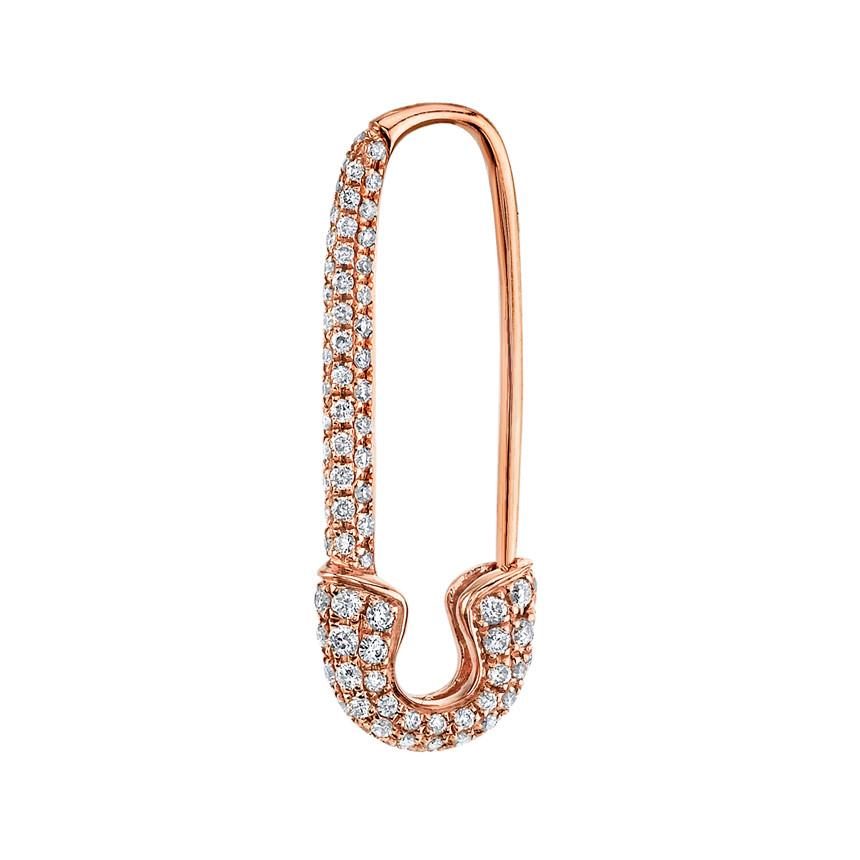 DIAMOND SAFETY PIN EARRING Anita Ko