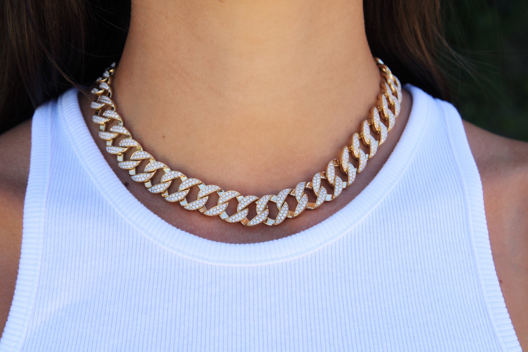 HEMINGWAY DIAMOND CHAIN LINK CHOKER – Anita Ko