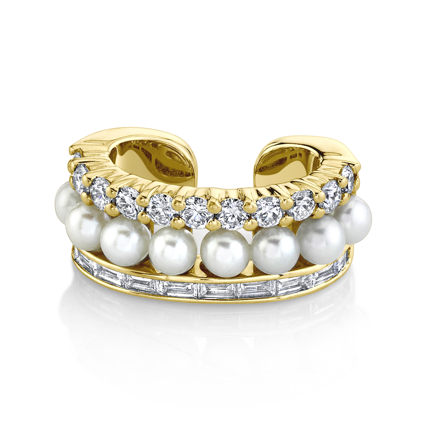 PEARL AND DIAMOND LOLA EAR CUFF – Anita Ko